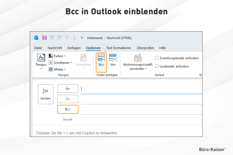 Outlook Bcc: So nutzen Sie Blind Carbon Copy sinnvoll