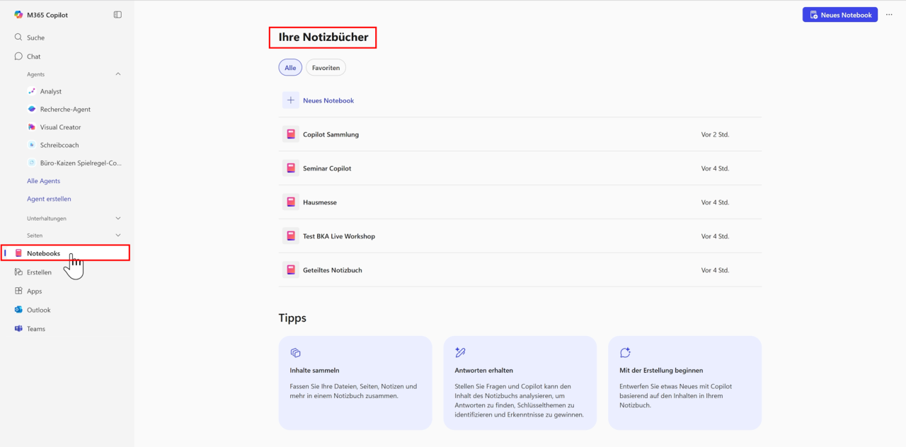 Anleitung für „Copilot-Notebook“: Zuverlässigere KI in Microsoft 365