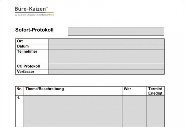 Ergebnisprotokoll: Effizientere Meetings (inkl. Vorlage)