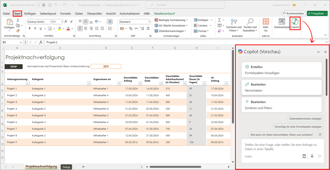 Excel-Copilot: Die KI erstellt & analysiert automatisch Ihre Tabellen!