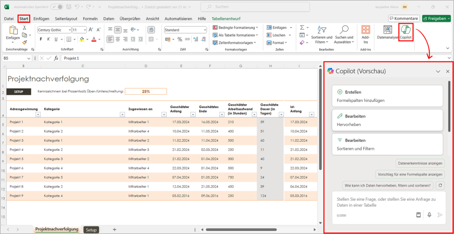 Excel-Copilot: Die KI erstellt & analysiert automatisch Ihre Tabellen!