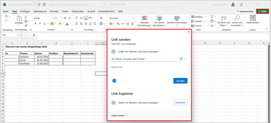 Excel gleichzeitig bearbeiten (Teams + OneDrive + SharePoint)