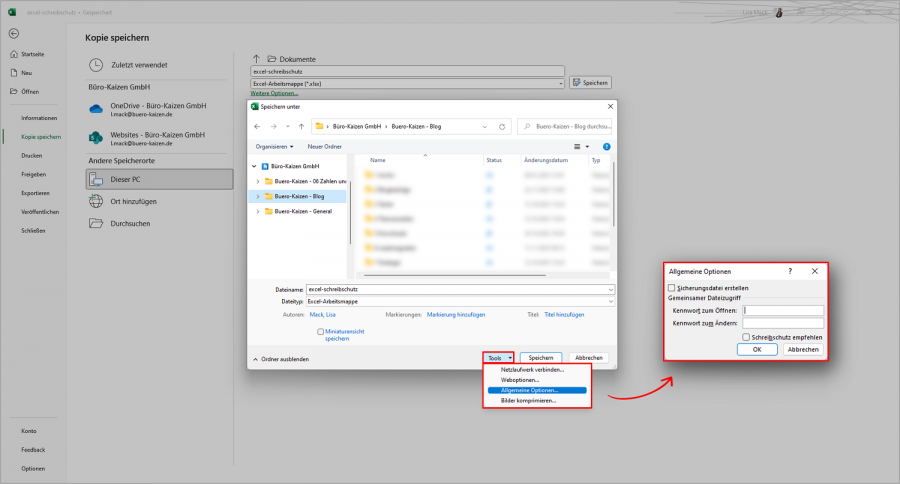 Schreibschutz in Excel aktivieren + aufheben, inkl. Problemlösung