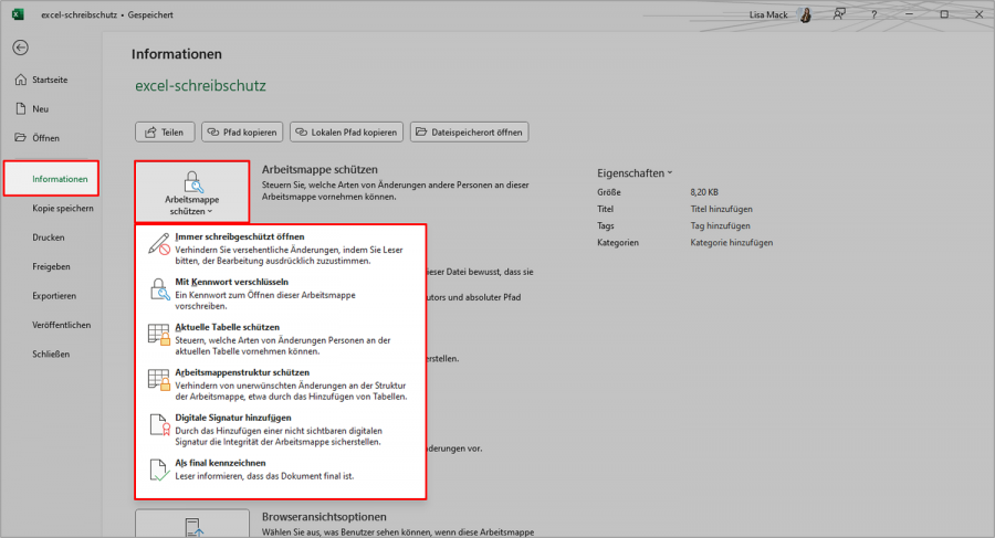 Schreibschutz in Excel aktivieren + aufheben, inkl. Problemlösung
