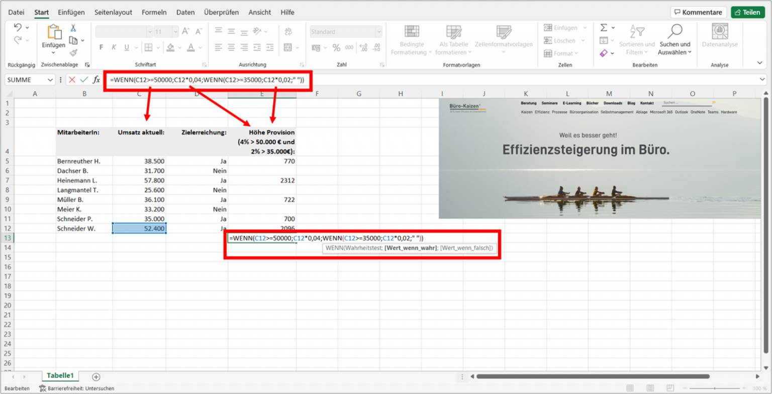 Wenn Dann Funktion In Excel Anleitung Und Mehrere Bedingungen