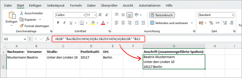 Excel Spalten zusammenfĂĽhren: Mit Leerzeichen, Inhalt untereinander etc. Excel Spalten zusammenfĂĽhren: Mit Leerzeichen, Inhalt untereinander etc.