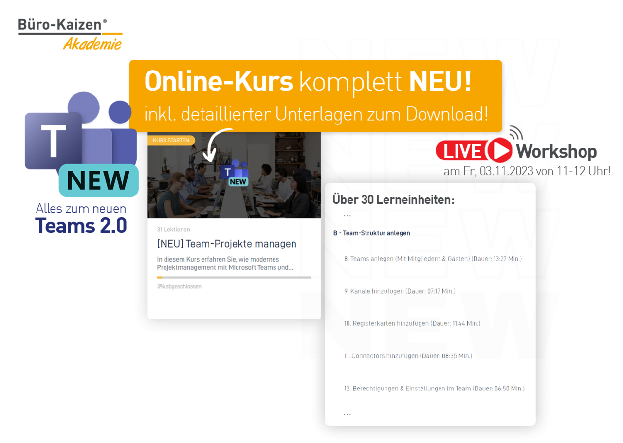 Der brandneue Online-Kurs zu Teams 2.0