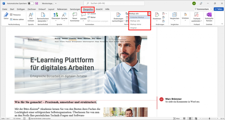 Alle Tipps und Tricks rund um die Kommentare in Word
