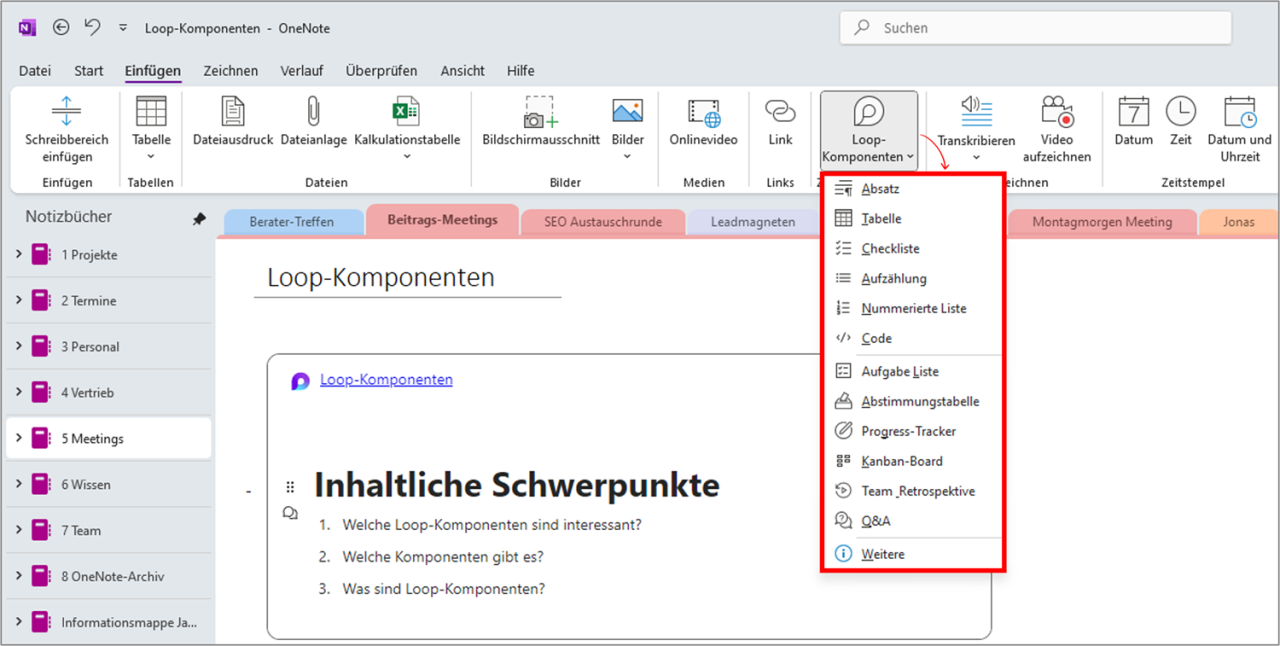 Die Loop-Komponenten in Microsoft 365 richtig nutzen: Einführung