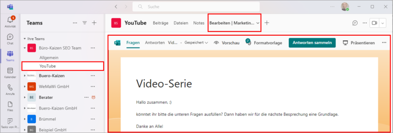 Microsoft Forms: Umfrage in Teams einfach erstellen