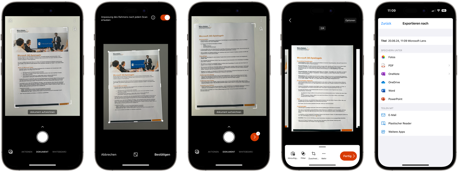 Microsoft Lens: Die Scanner-App optimal in Office nutzen