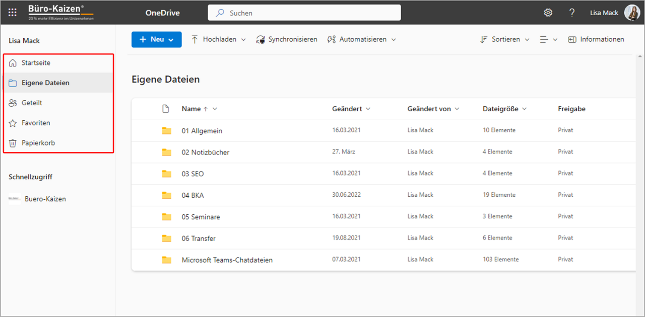 OneDrive Struktur: Übersichtliche Ablagestruktur erstellen