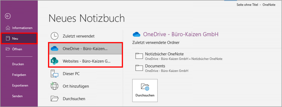 Notizen und abgeschlossene Vorgänge in OneNote archivieren