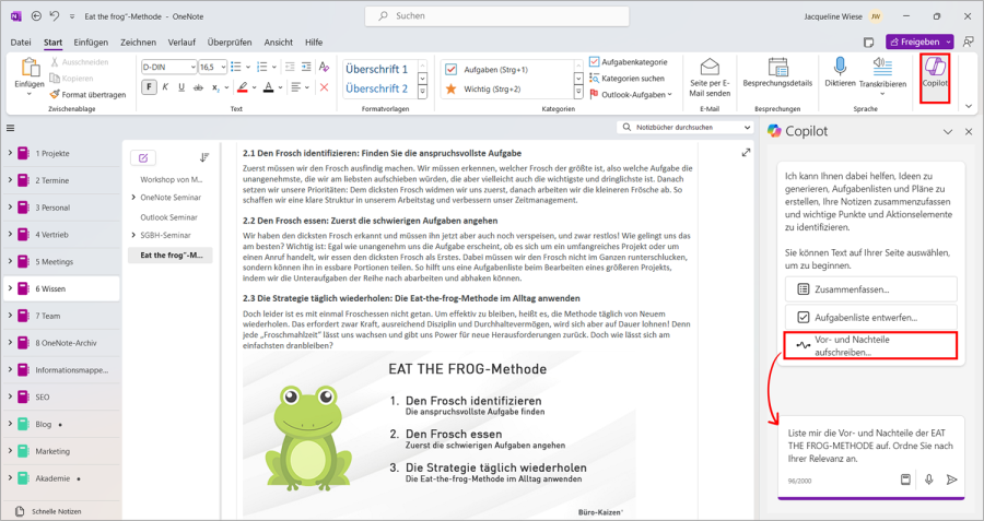 Anleitung für die OneNote-Copilot-KI: Mit Beispielen & Video-Tutorial
