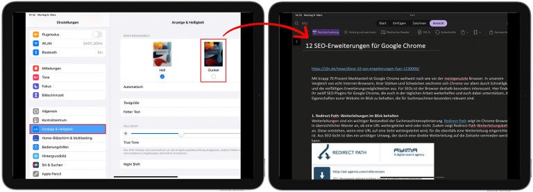 OneNote Dark Mode (de)aktivieren