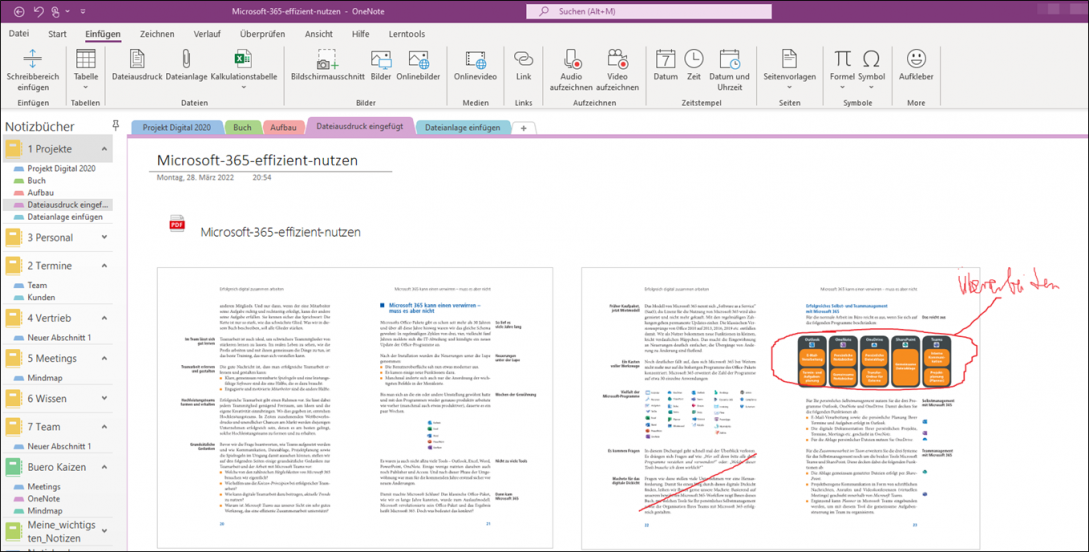 OneNote Inhalte erstellen und einfügen: Schritt für Schritt