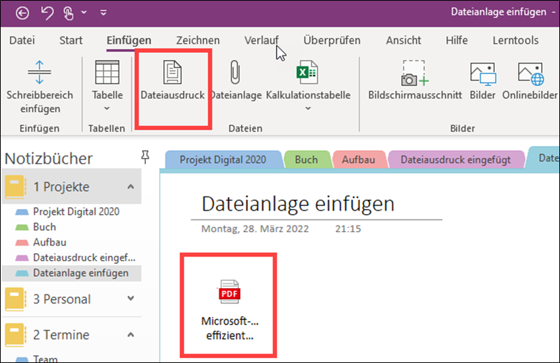 OneNote Inhalte erstellen und einfügen: Schritt für Schritt