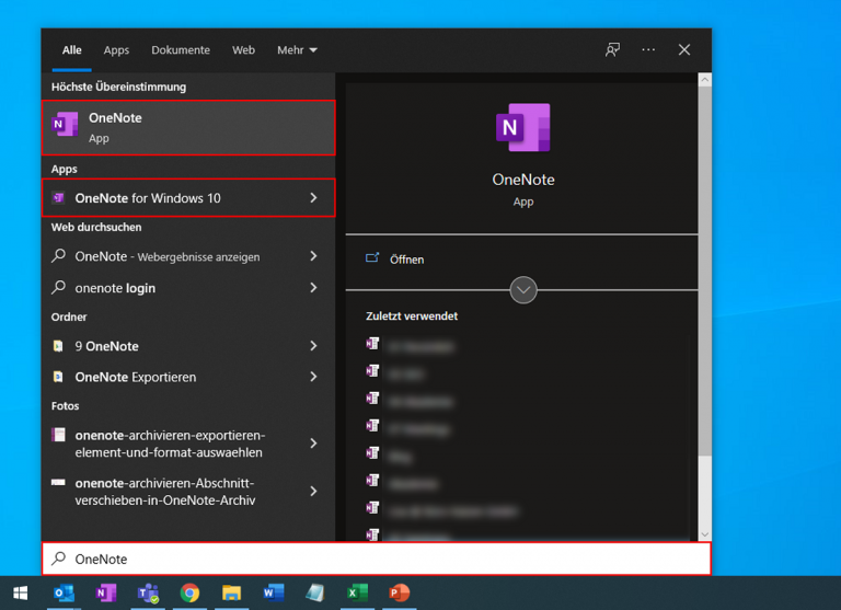 OneNote exportieren: Aus der Desktop-, Web- und Windows-UWP-App