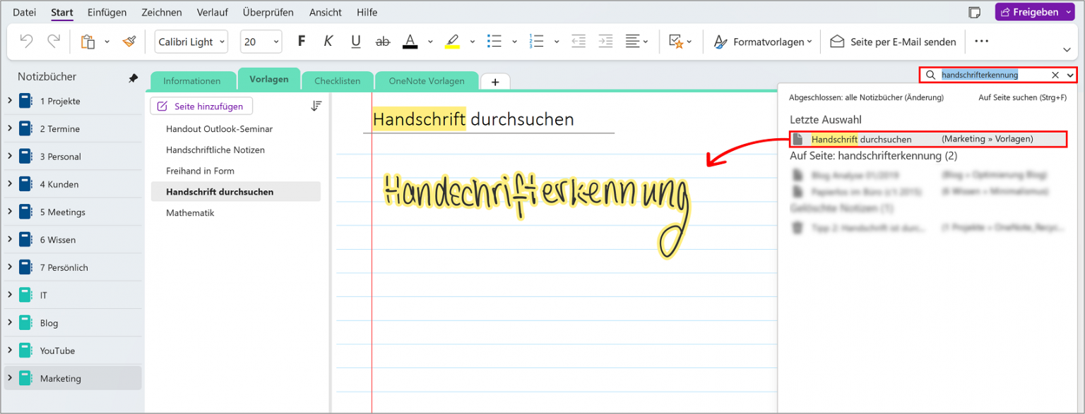 OneNote Handschrift Tutorial (+ in Text umwandeln)