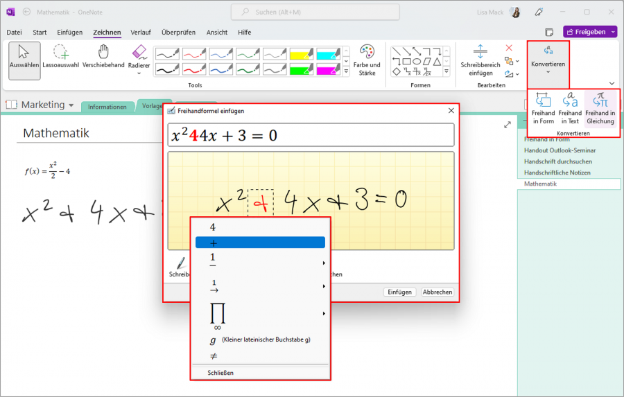 OneNote Handschrift Tutorial (+ in Text umwandeln)