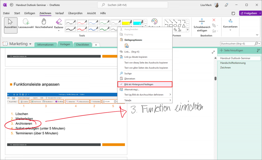 OneNote Handschrift Tutorial (+ in Text umwandeln)