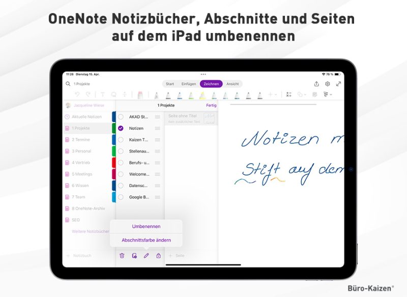 OneNote auf dem iPad nutzen (Funktionen + Video)