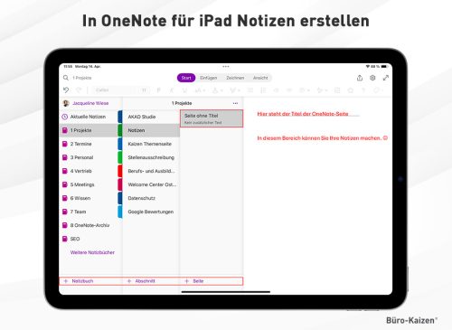 OneNote auf dem iPad nutzen (Funktionen + Video)