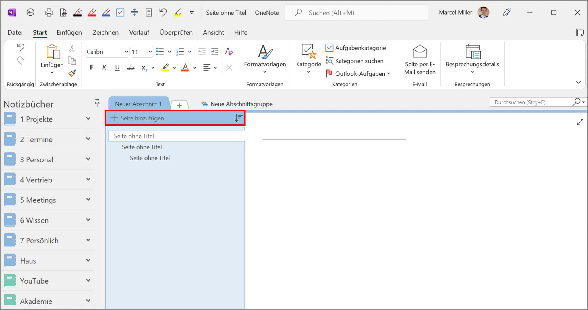 Die richtige Notizbuch Struktur in OneNote: So geht's!