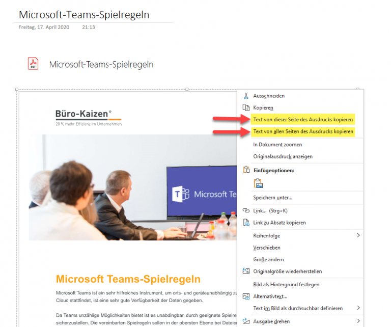 Mit OneNote PDF´s bearbeiten: So funktioniert es | Büro-Kaizen