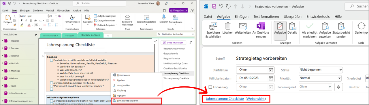 OneNote und Outlook: Zwei füreinander gemacht!