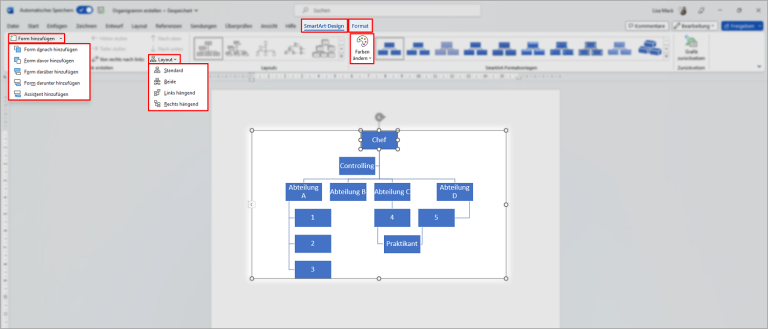 Organigramm erstellen: Vorlagen in Word, Excel, PowerPoint & Outlook
