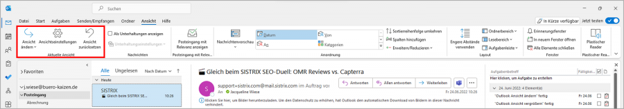 Outlook Ansicht ändern: Tipps für die optimale Einstellung