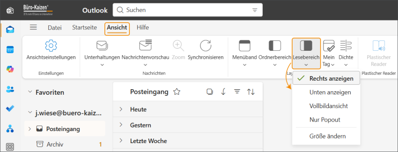 Outlook Ansicht vergrößern: verschiedene Methoden & Tutorial!