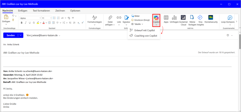 Anleitung: Wie man die Copilot-KI in Outlook richtig einsetzt & nutzt