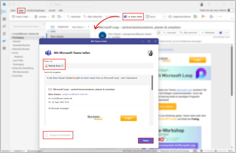 Outlook Mail in Teams ablegen: Alle Alternativen mit Video-Tutorial