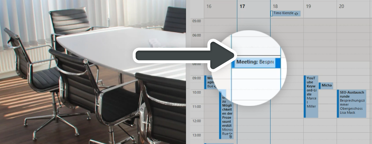 Die Ressourcen in Outlook: Räume/Betriebsmittel anlegen & buchen