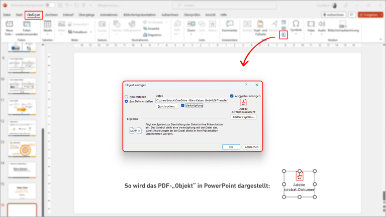 PDF in PowerPoint einfügen: Als Bild, Objekt, beides oder umwandeln