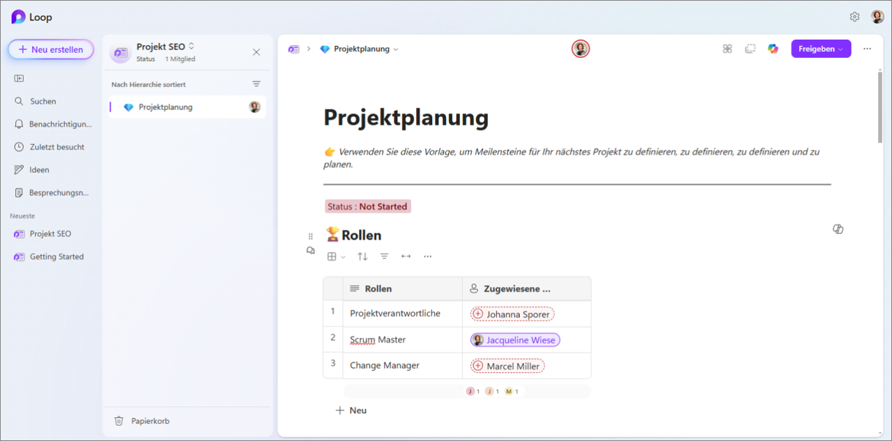 Microsoft Projektplanungstools: Vergleich Teams, Planner, Loop & Project
