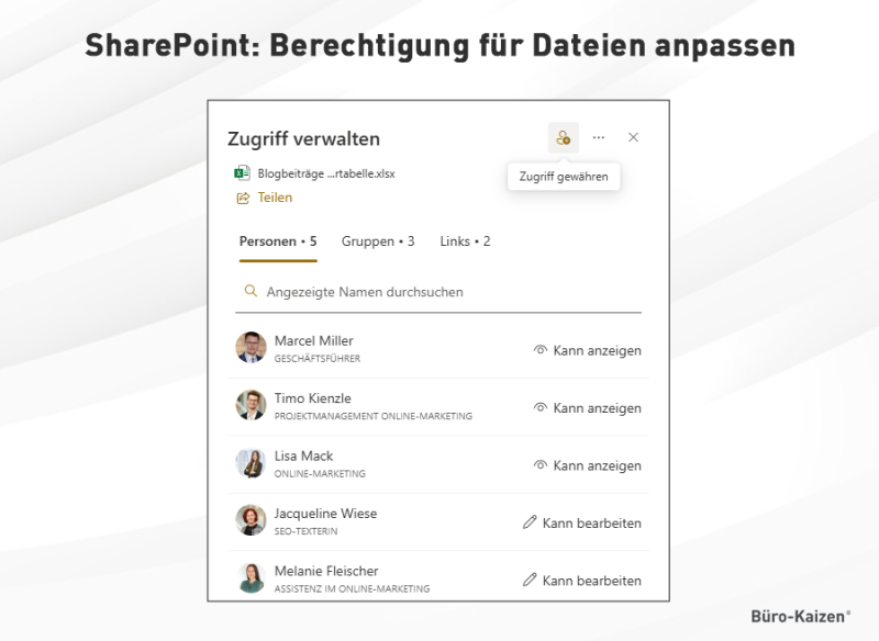 SharePoint Berechtigungen anpassen und verändern (Anleitung)