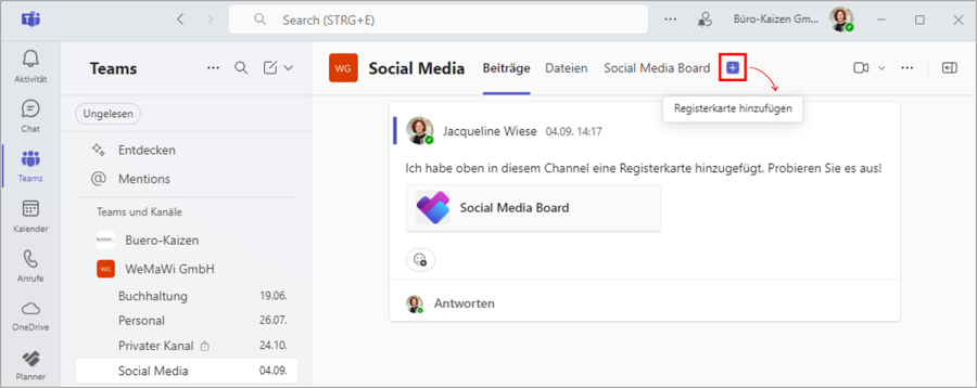 SharePoint Ordner in Teams einbinden (Verknüpfung)