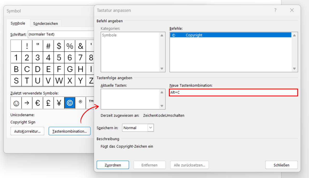 Word-Symbole: Die wichtigsten Sonderzeichen einfügen