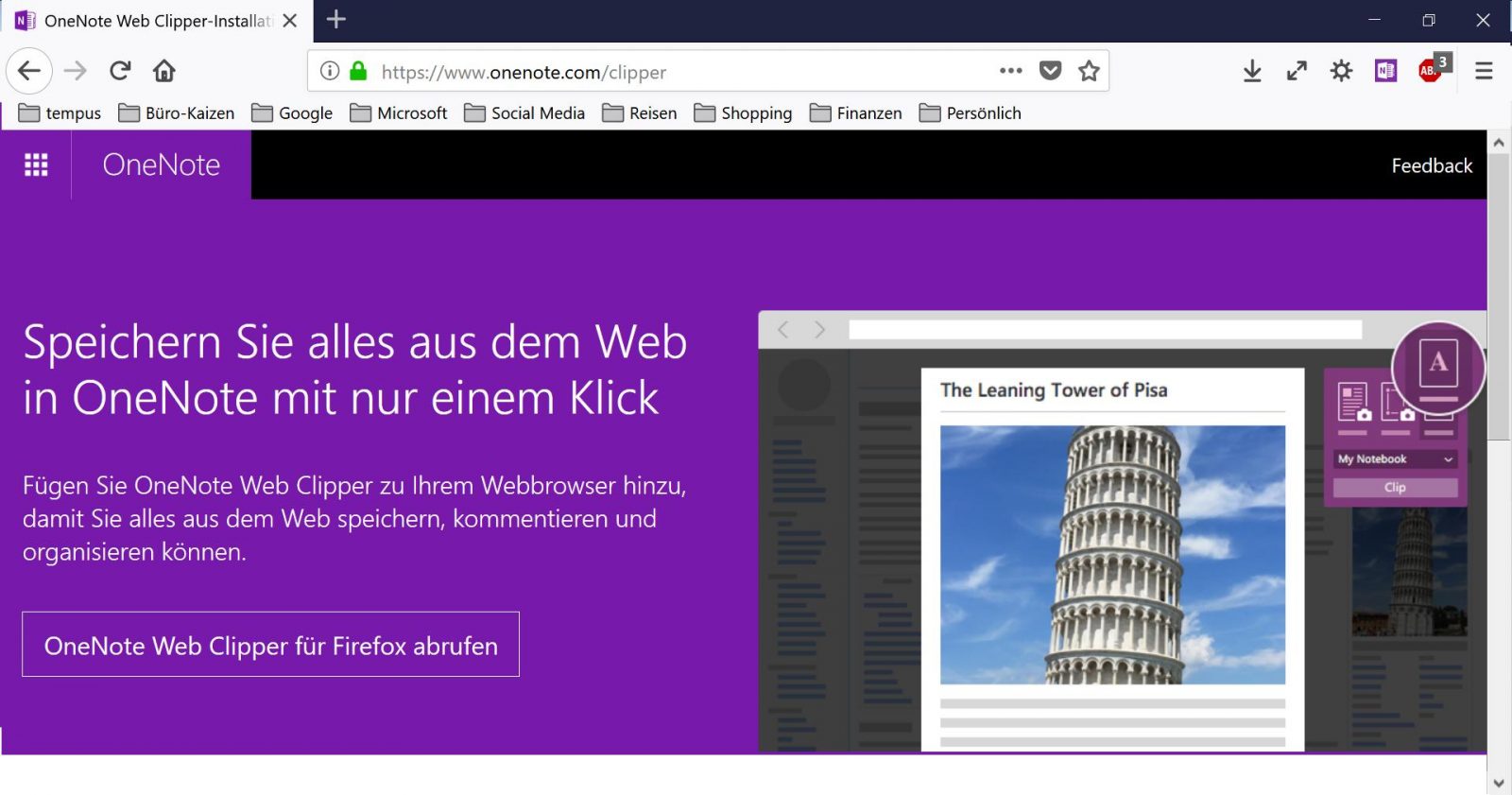 OneNote-Webclipper: Für eine extrem schnelle Dokumentation der Internetrecherche | Büro-Kaizen