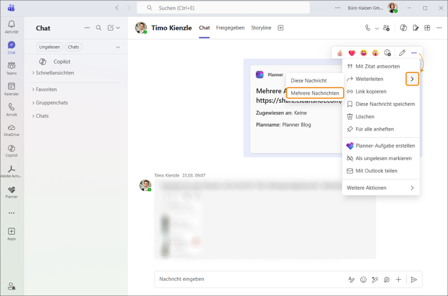 Microsoft Teams führt Funktion zum gleichzeitigen Weiterleiten mehrerer ...